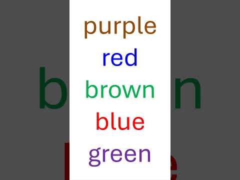 The Stroop Effect | Psychology Science Experiment | ParentsRelaxing.com